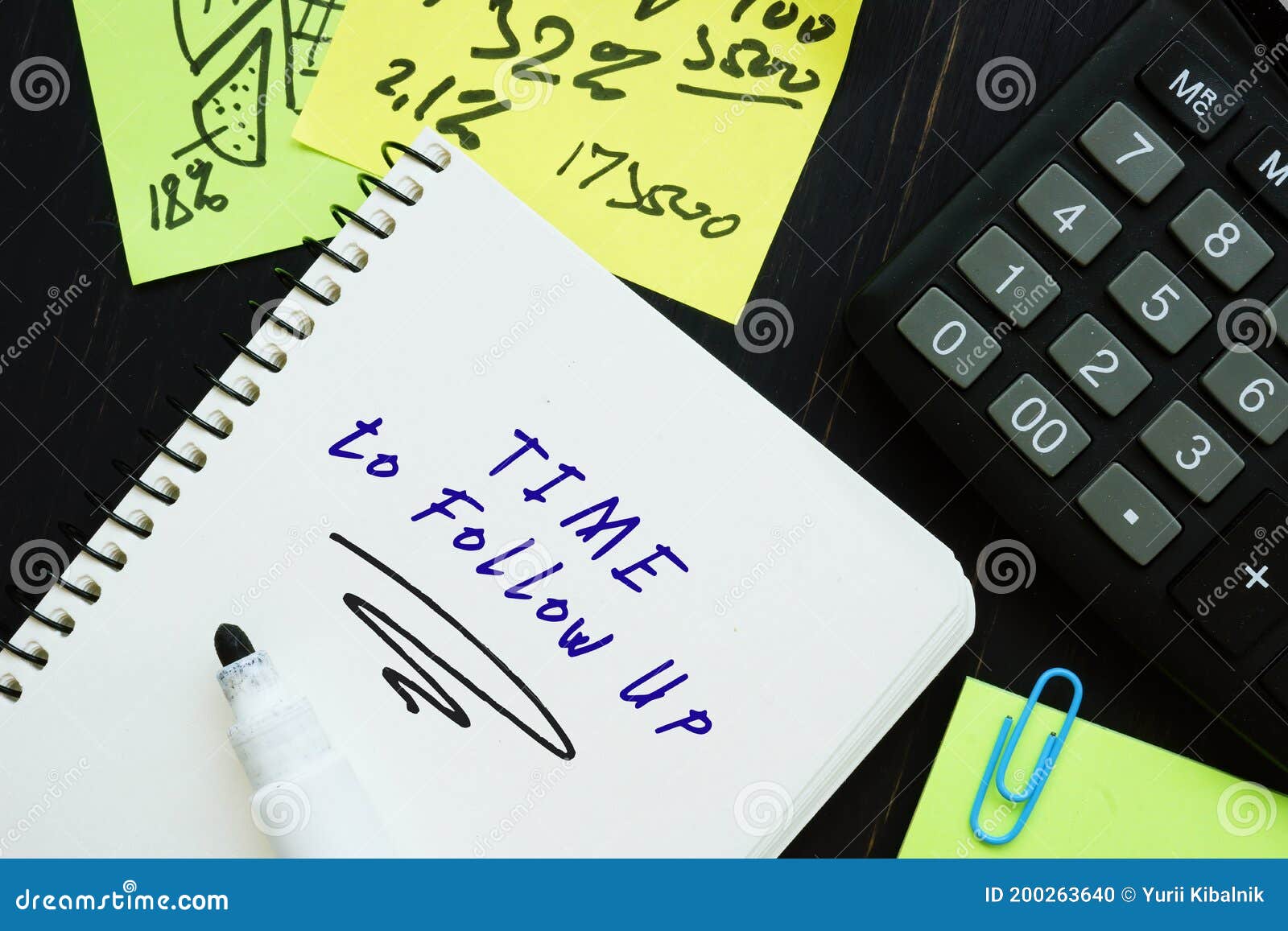 TIME To Follow Up Phrase on the Piece of Paper Stock Photo - Image of ...