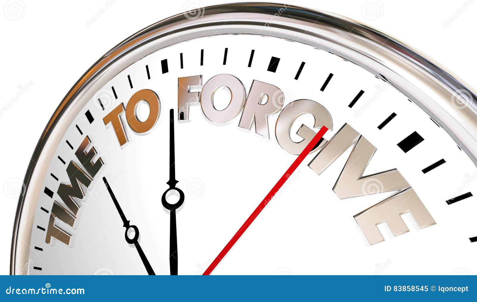 Time To Forgive Clock Forget Absolve Reconcile Sorry Stock Illustration ...