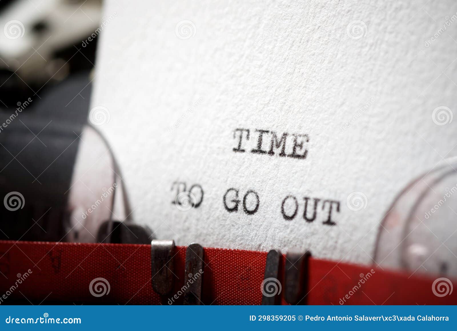 Time to go out phrase stock image. Image of white, paper - 298359205