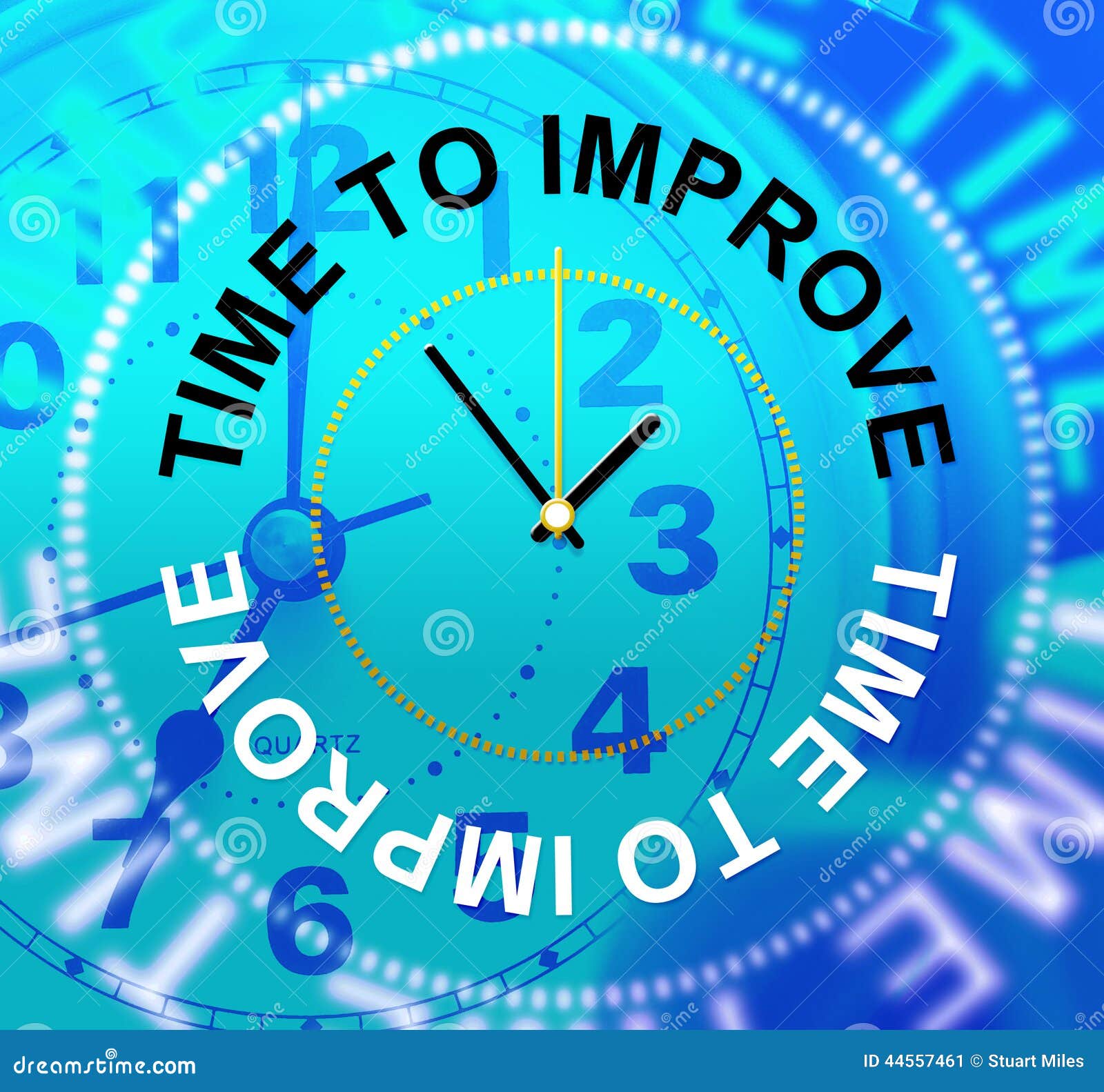 Time To Improve Means Improvement Plan And Growth Royalty-Free Stock ...