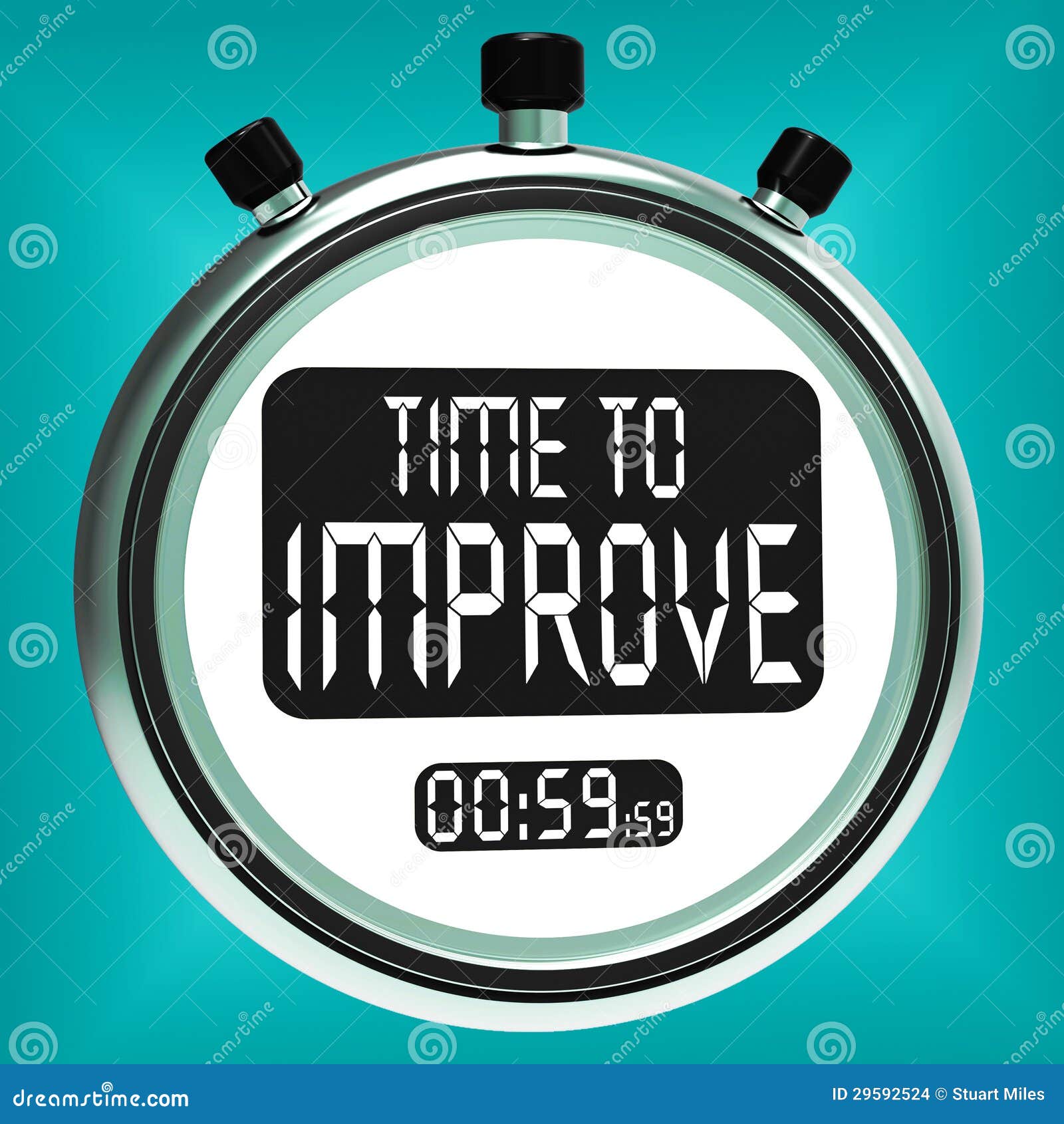 Time To Improve Message Means Progress and Improvement Stock ...