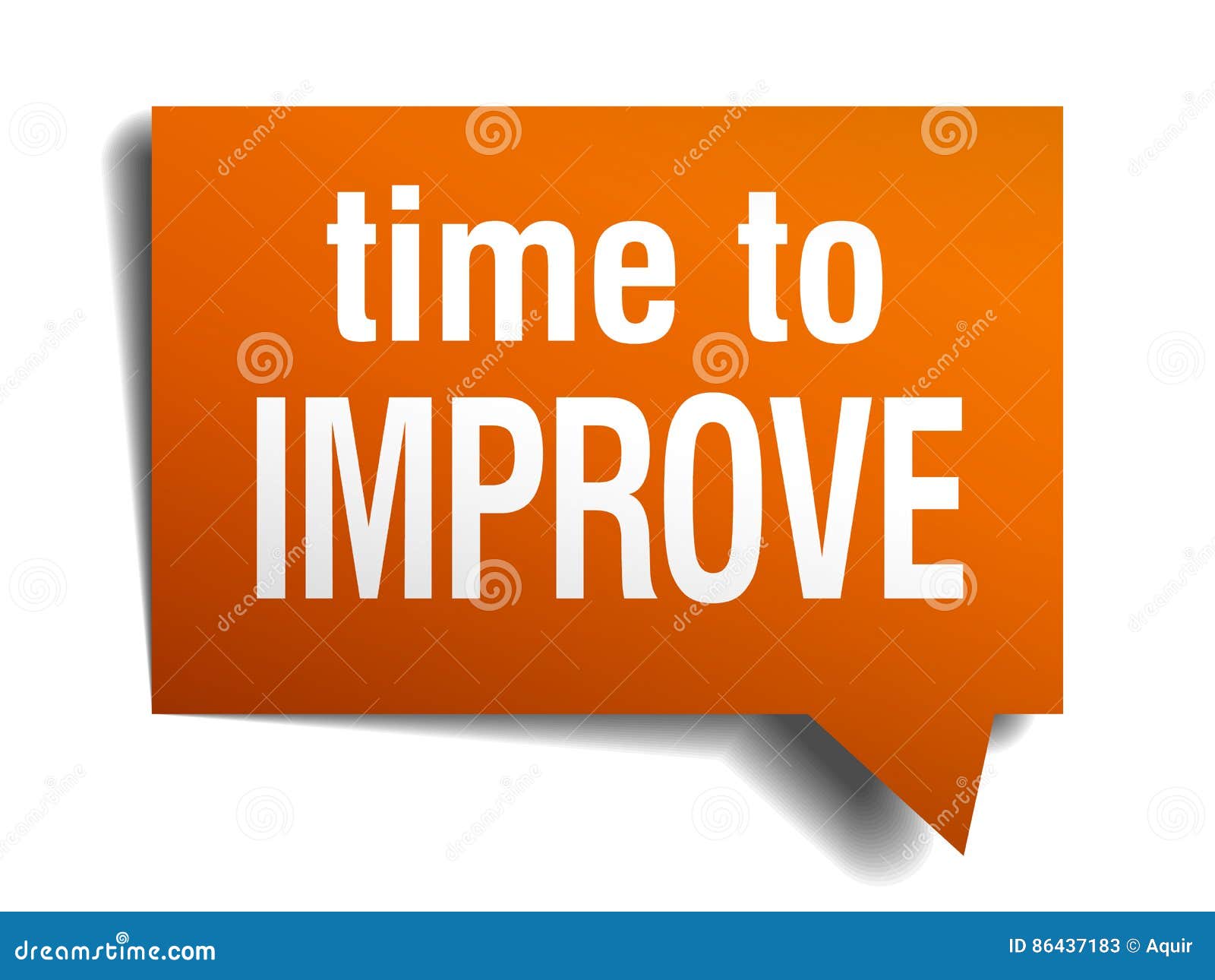 Time To Improve Stamp Cartoon Vector | CartoonDealer.com #88125211