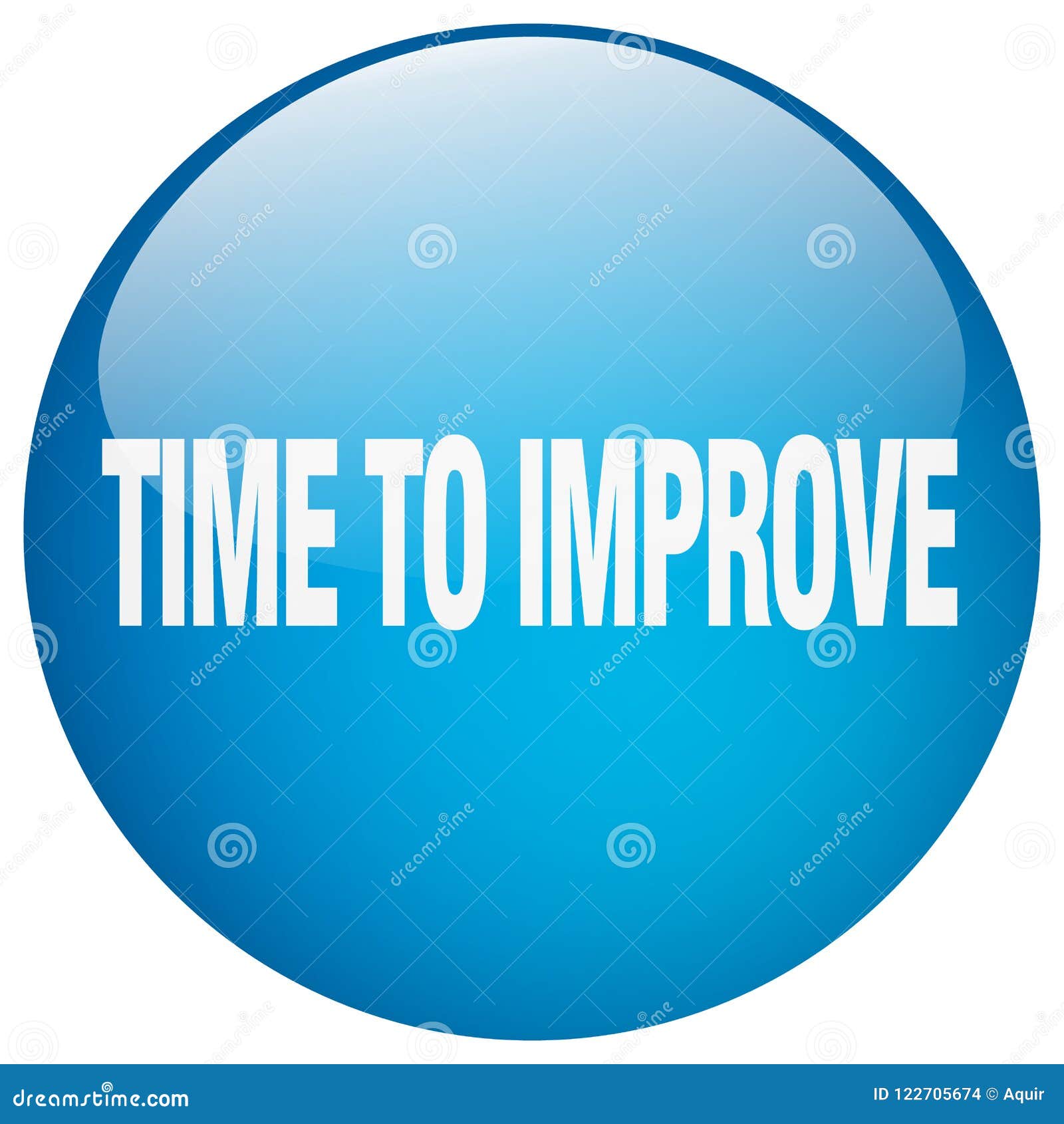 Time to improve button stock vector. Illustration of flat - 122705674