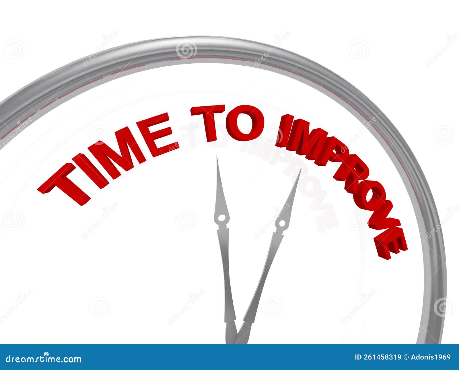 Time To Improve Means Improvement Plan And Growth Royalty-Free Stock ...