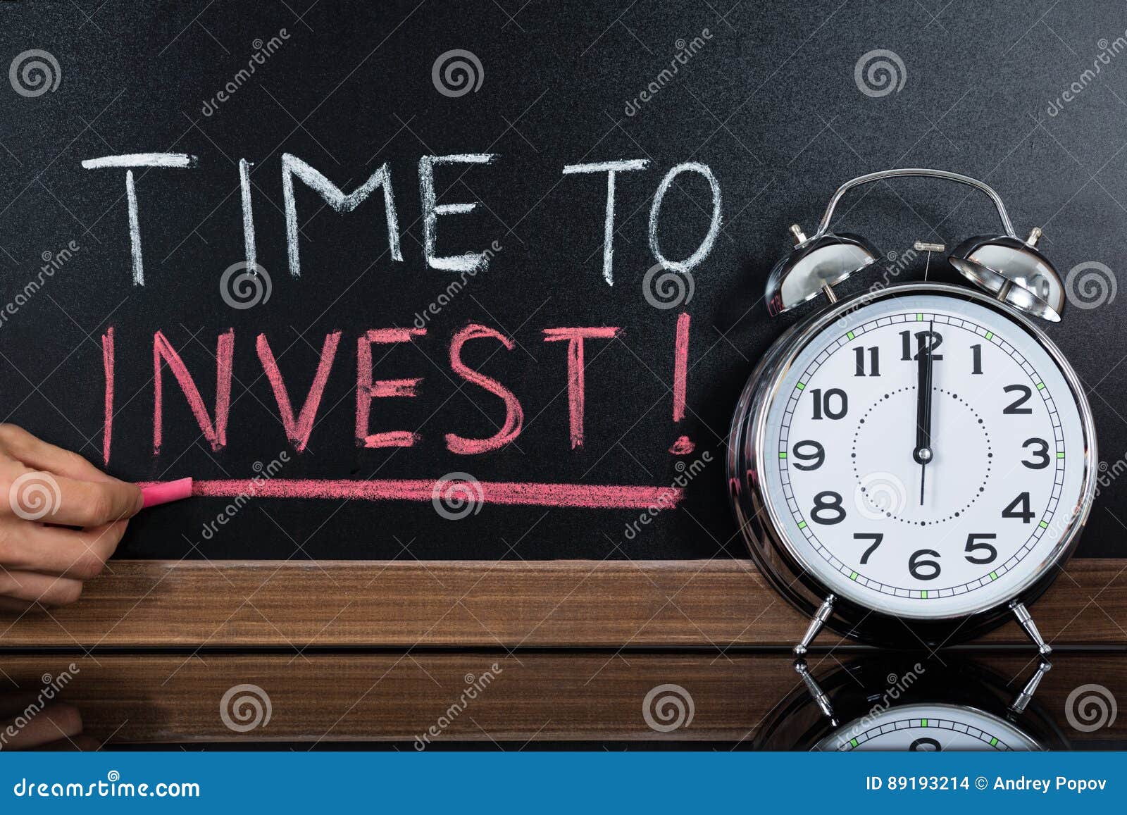 Time To Invest Concept Written on Blackboard Stock Photo - Image of ...