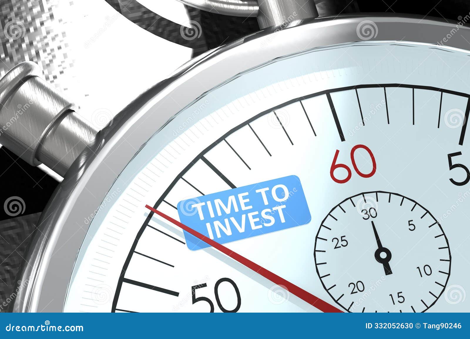 Time To Invest Word on the Stopwatch Stock Illustration - Illustration ...