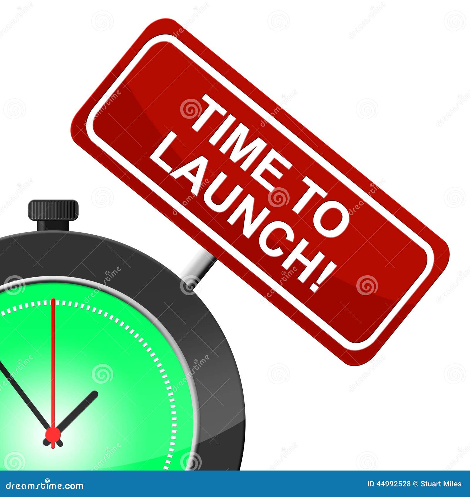 Time To Launch Shows Don T Wait and Beginning Stock Illustration ...