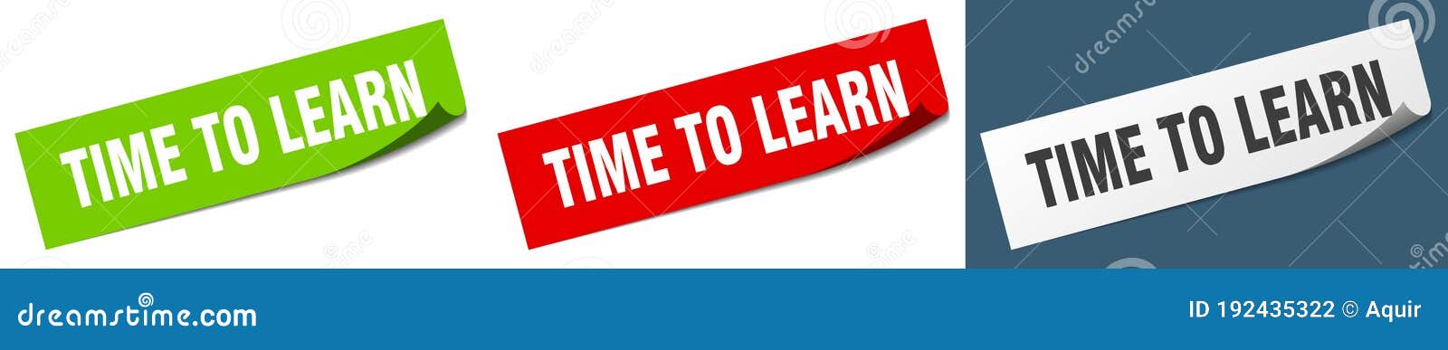 Time To Learn Banner. Time To Learn Speech Bubble Label Set. Stock ...