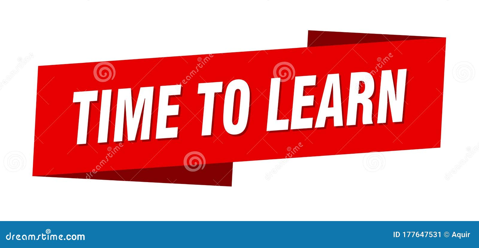 Time To Learn Banner Template. Time To Learn Ribbon Label Stock Vector ...