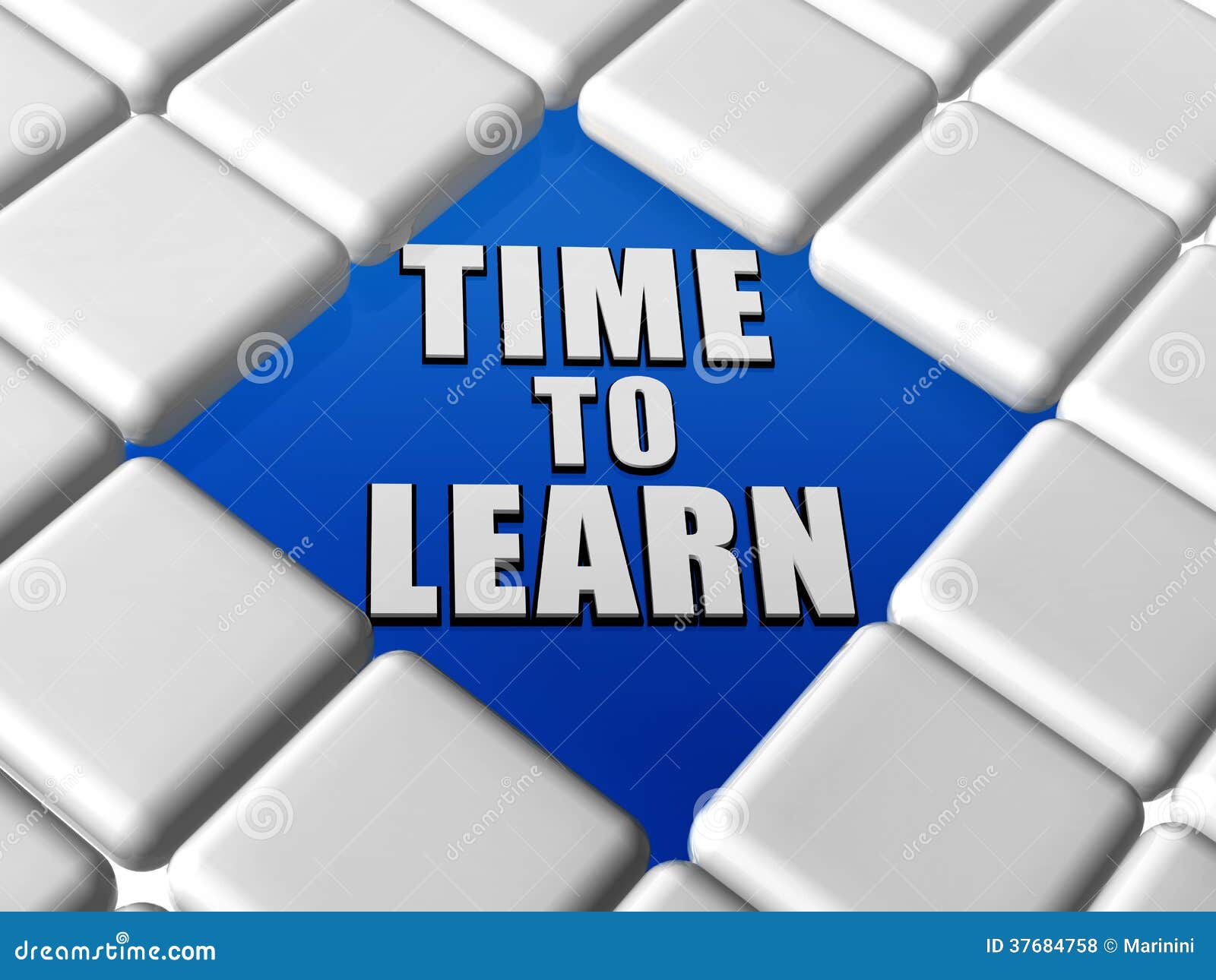 Time to learn in boxes stock illustration. Illustration of creativity ...