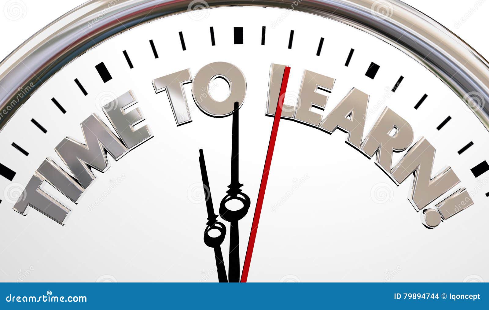 Time To Learn Clock Training Education School Stock Illustration ...