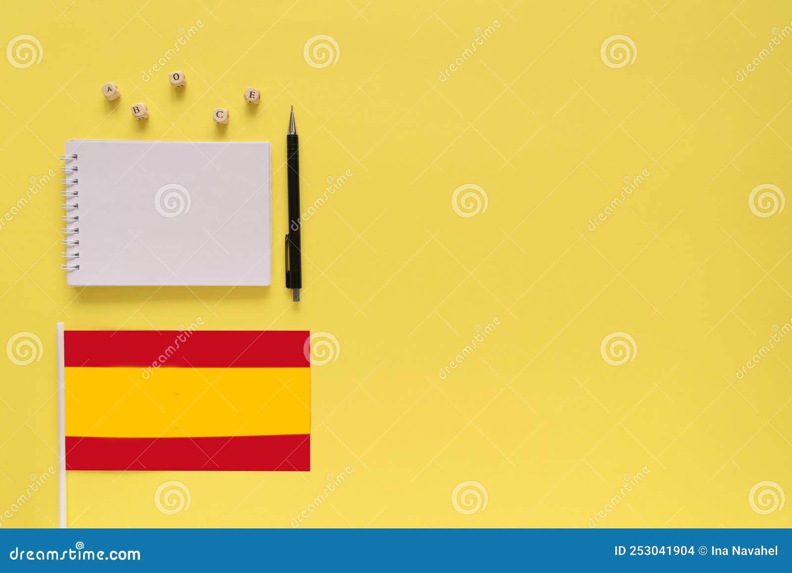 Time To Learn Foreign Language. Flat Composition for Spanish Courses ...