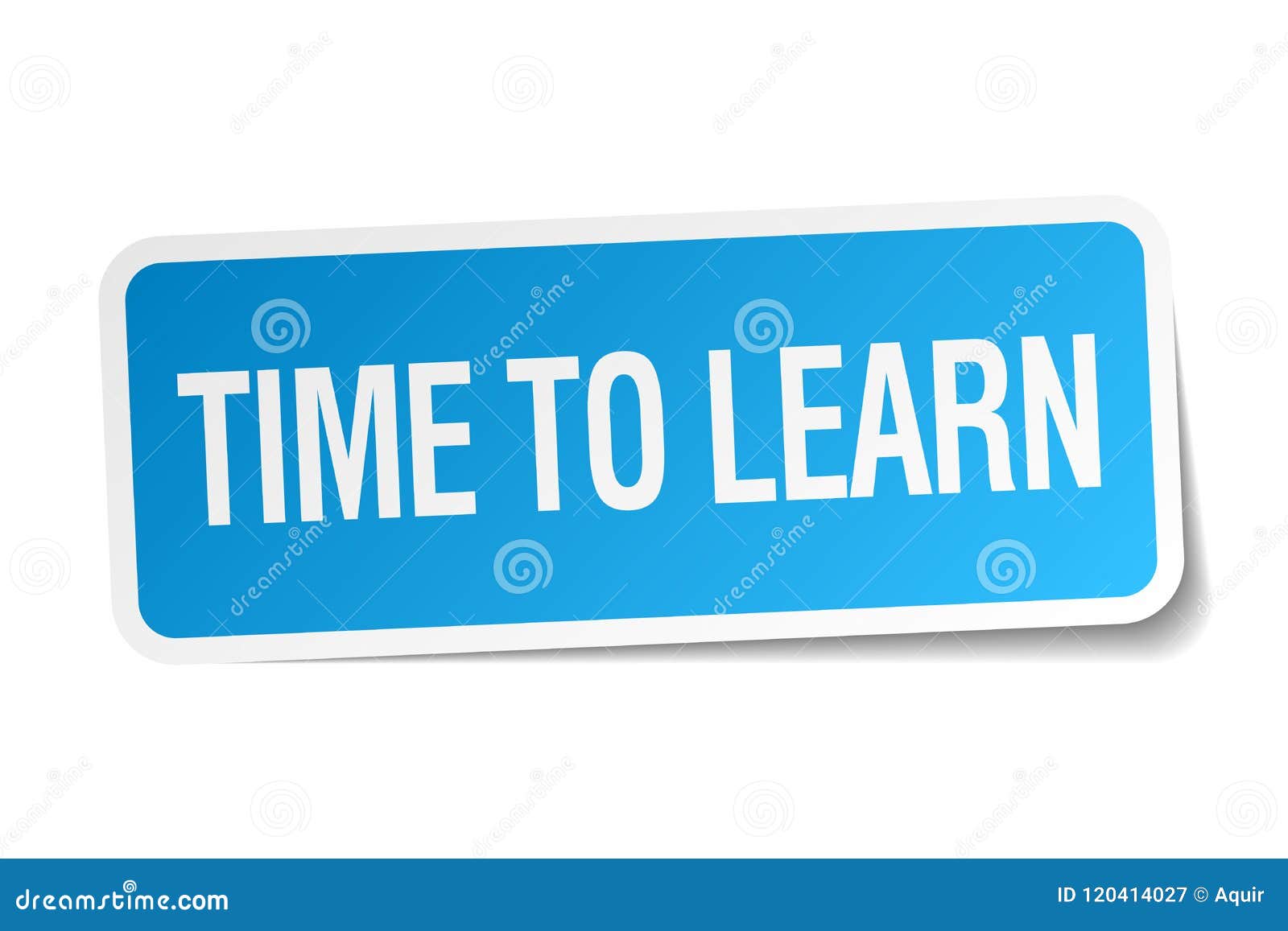 Time to learn sticker stock vector. Illustration of peeler - 120414027