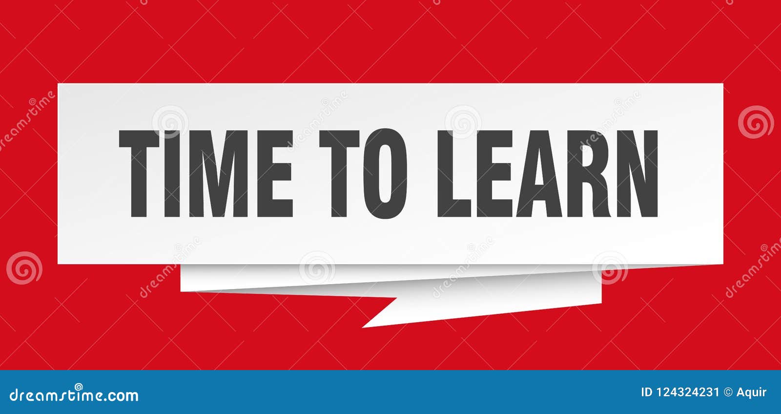 Time to learn stock vector. Illustration of template - 124324231