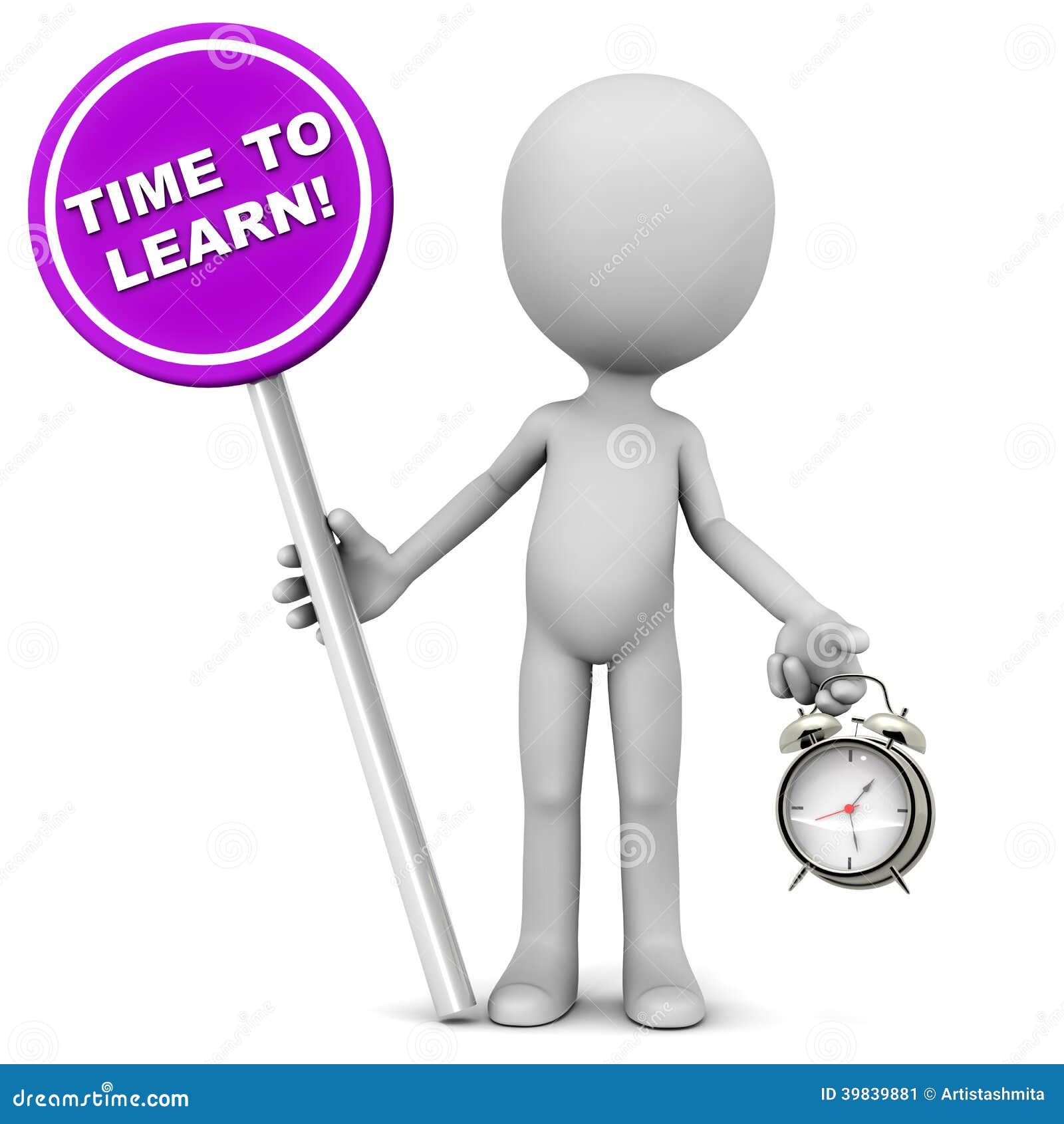 Time To Learn Concept - Stopwatch With School Symbols - Biology ...