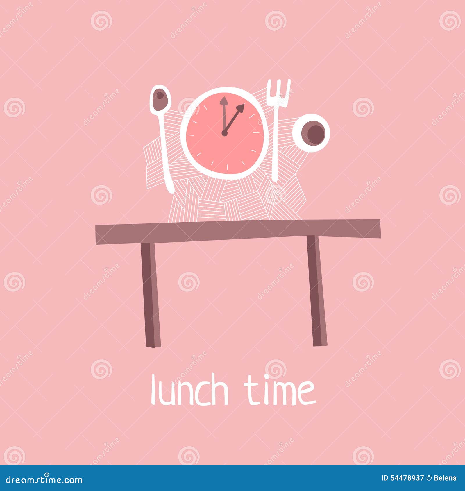 Time to lunch stock vector. Illustration of retirement - 54478937