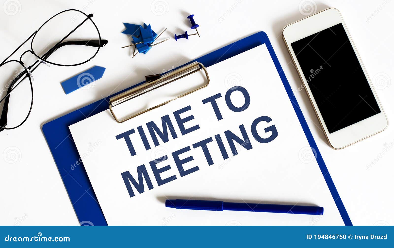 TIME TO MEETING Text Word with Office Tools Stock Photo - Image of ...