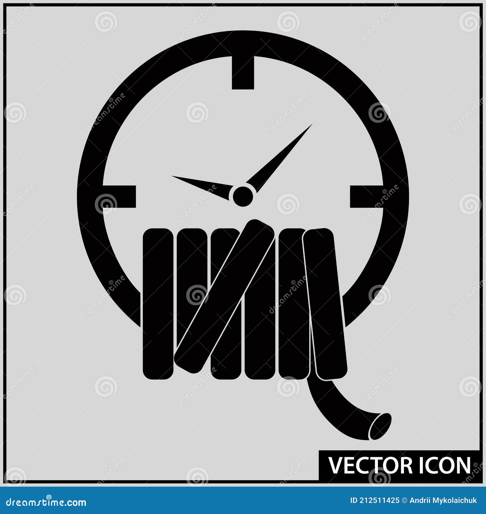 Time Moving Forward Business Slogan Vector Icon Stock Illustration ...