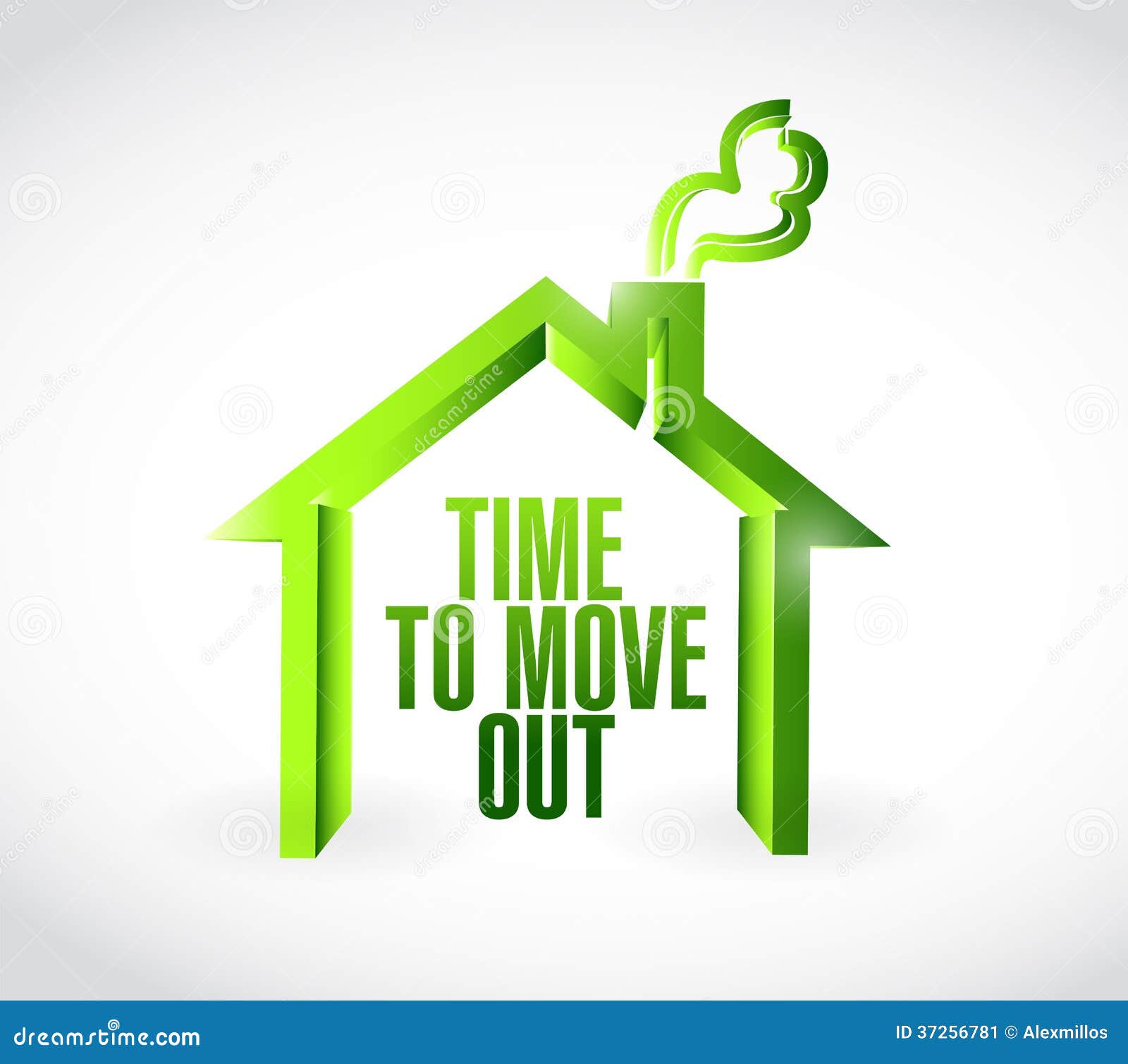 Time To Move Out Message Illustration Design Stock Illustration ...