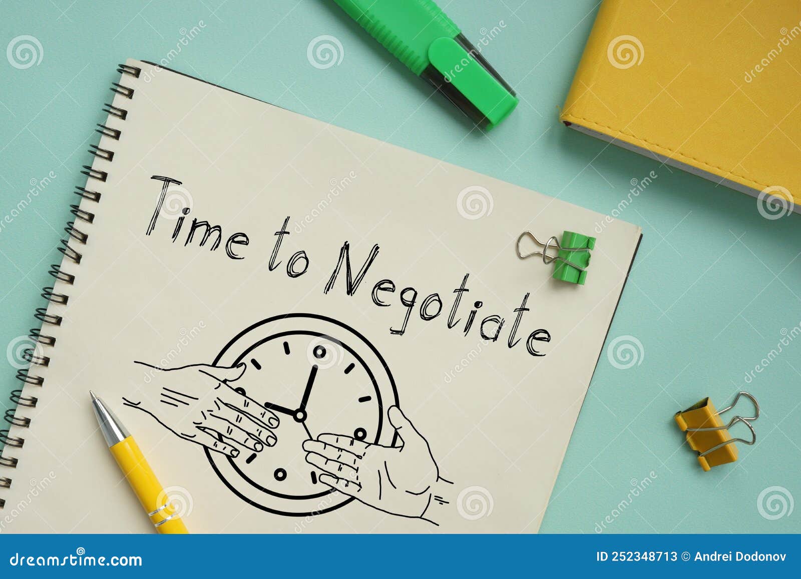Time To Negotiate is Shown Using the Text Stock Image - Image of ...