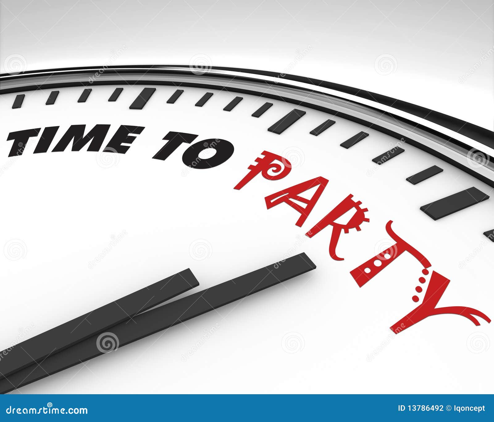 Time to Party - Clock stock illustration. Illustration of concept ...