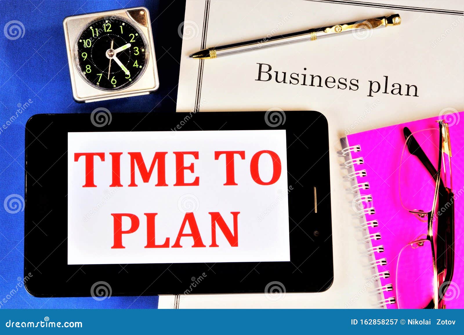 Time To Plan a Business Plan. Long-term, Action Plan, Set of Measures ...