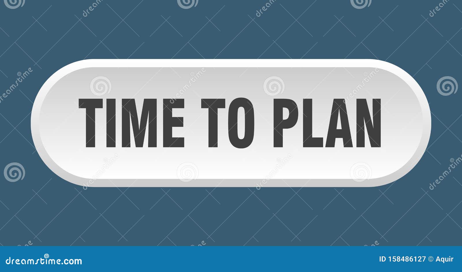 Time to plan button stock vector. Illustration of square - 158486127
