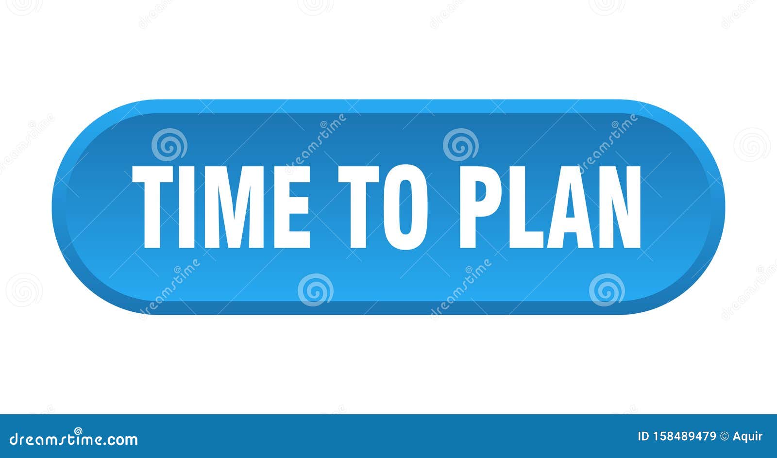 Time to plan button stock vector. Illustration of square - 158489479