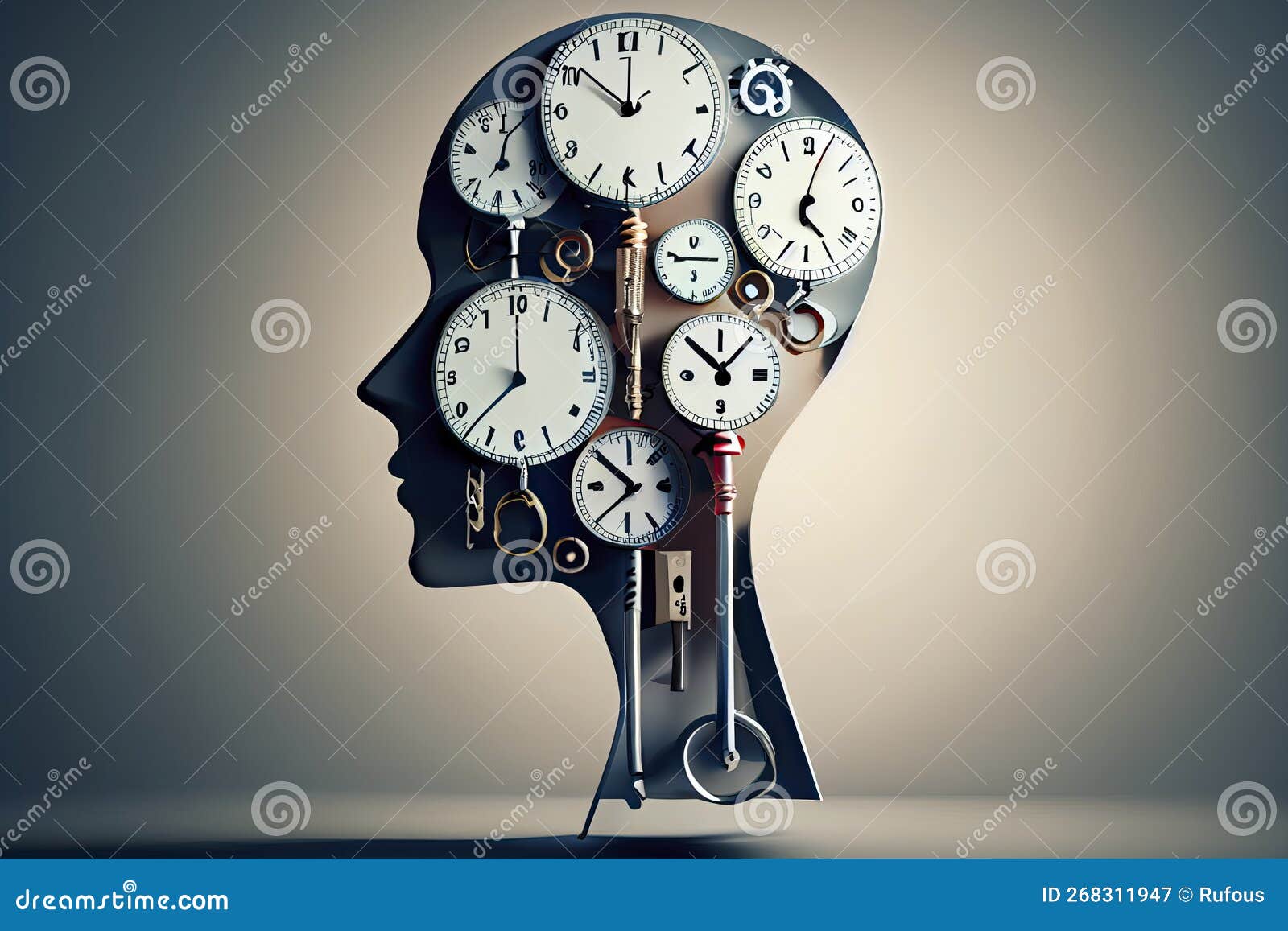 Time To Plan and Implement Business Concept, Action Group of Clocks in ...