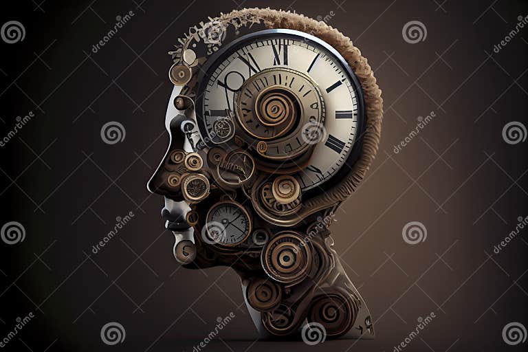 Time To Plan and Implement Business Concept, Action Group of Clocks in ...