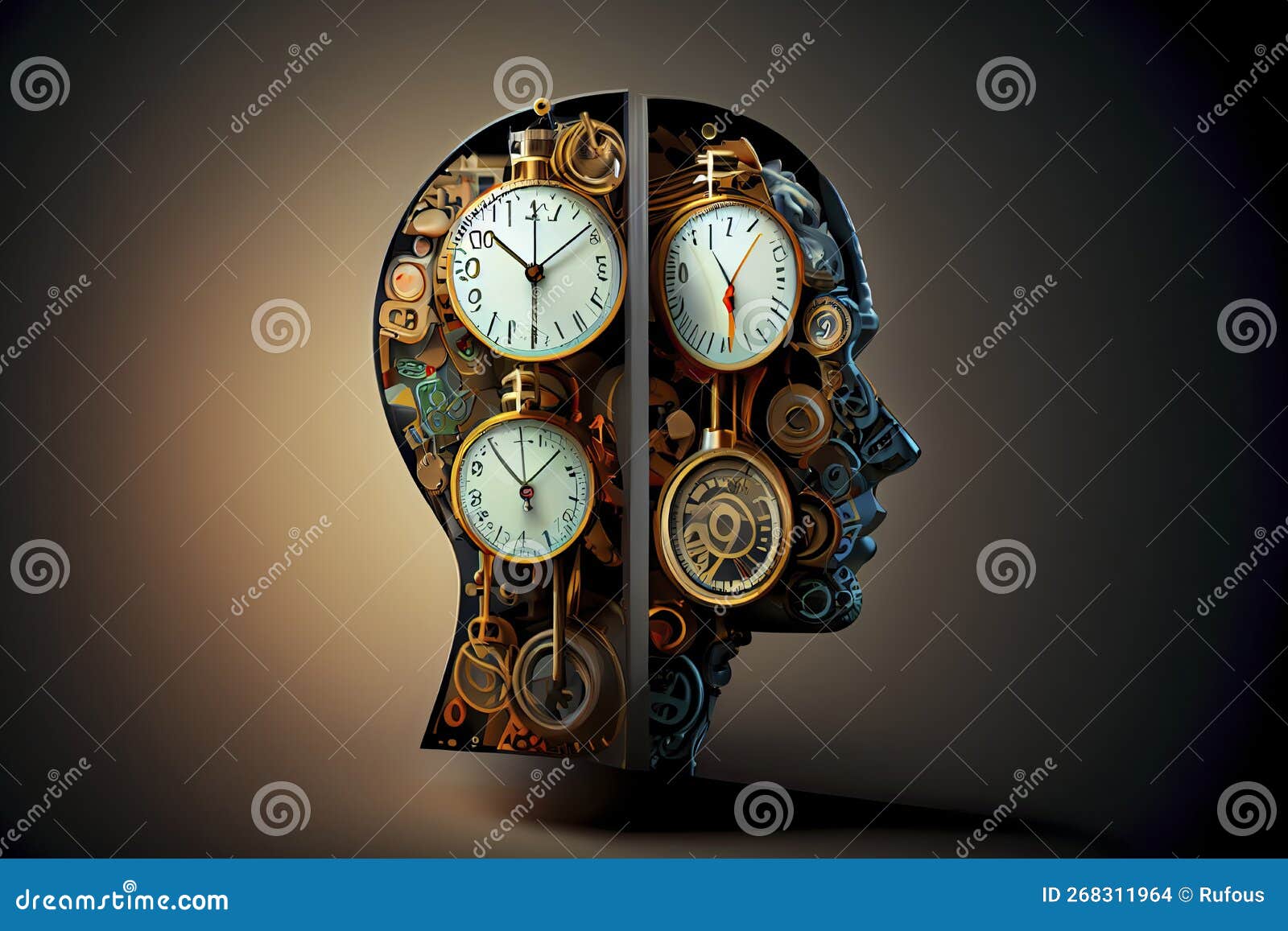 Time To Plan and Implement Business Concept, Action Group of Clocks in ...