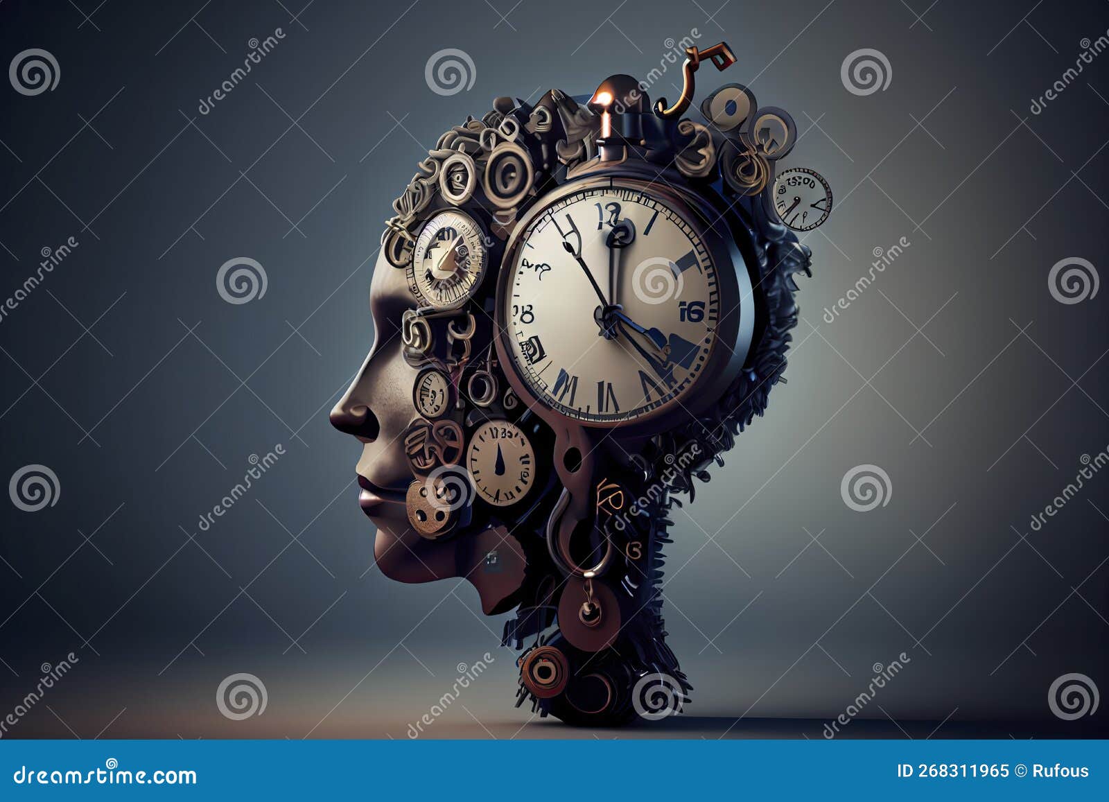 Time To Plan and Implement Business Concept, Action Group of Clocks in ...