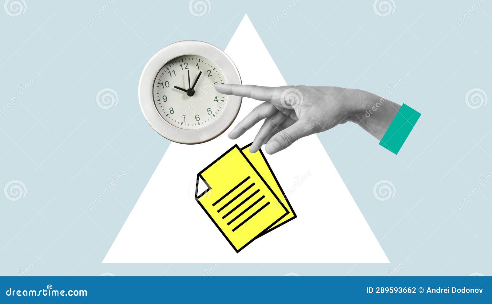 Time To Plan is Shown Using the Collage with the Clock and Papers ...