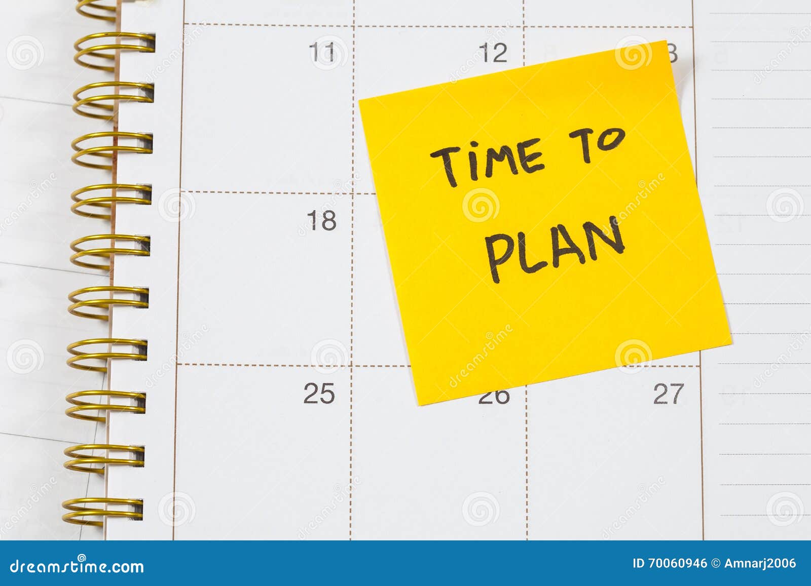 Time to plan text stock photo. Image of calendar, change - 70060946