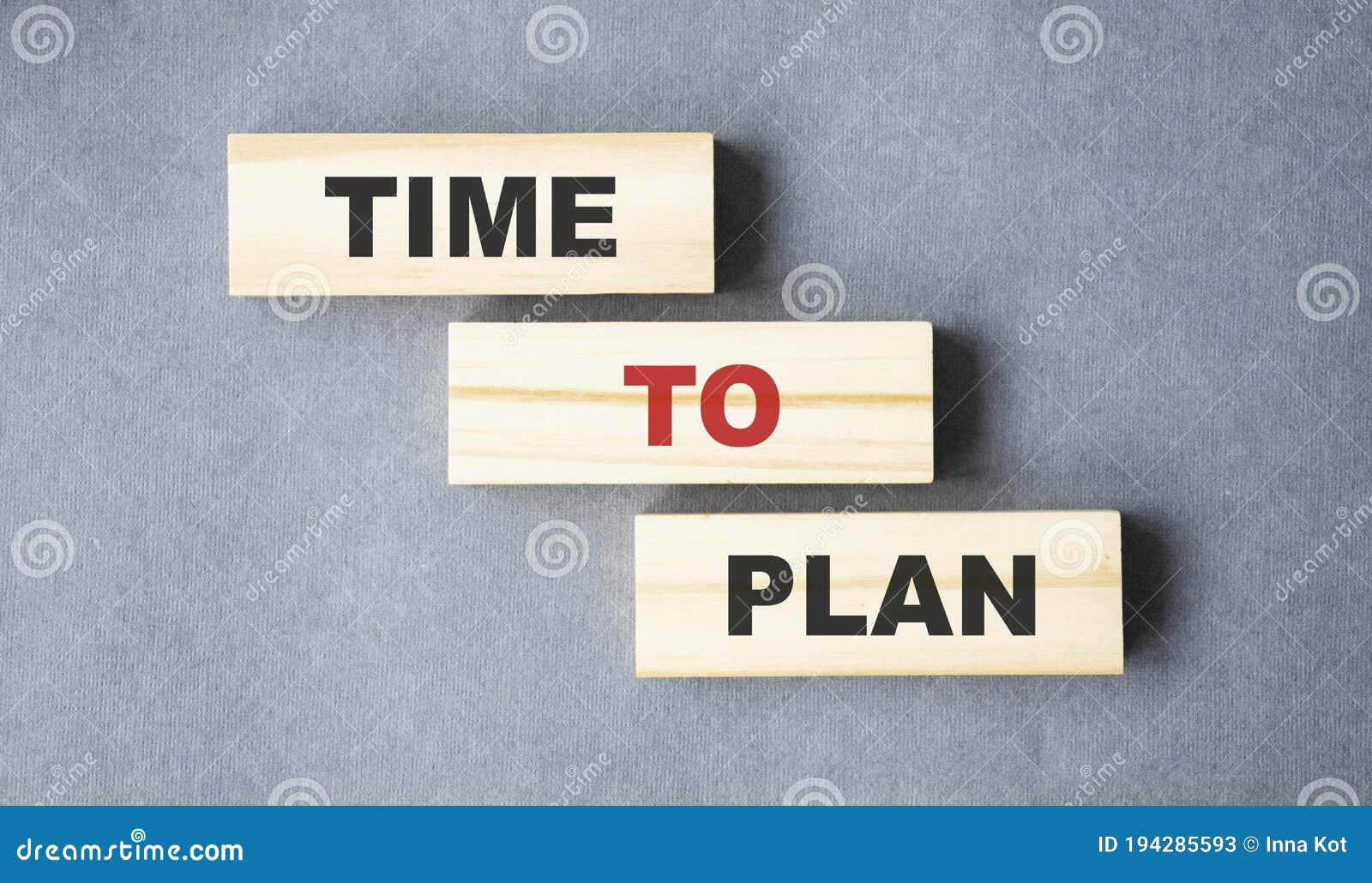 Time To Plan Text on Woden Block Stock Image - Image of professional ...