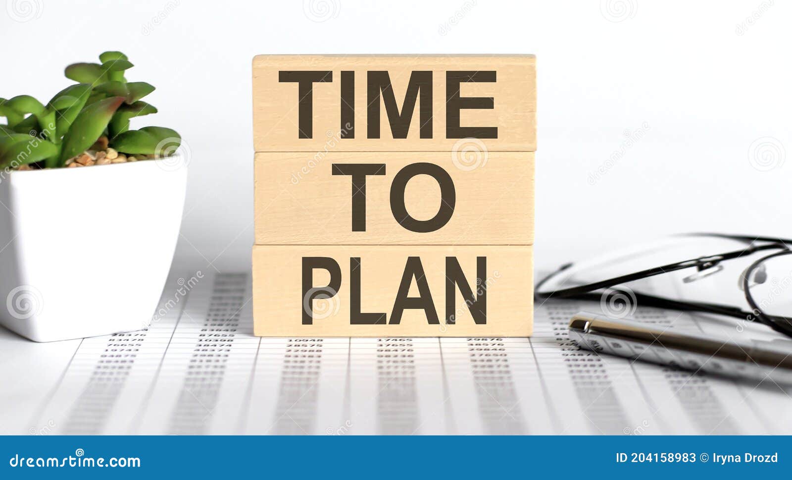 TIME TO PLAN - Words from Wooden Blocks with Letters, the Time is Now ...