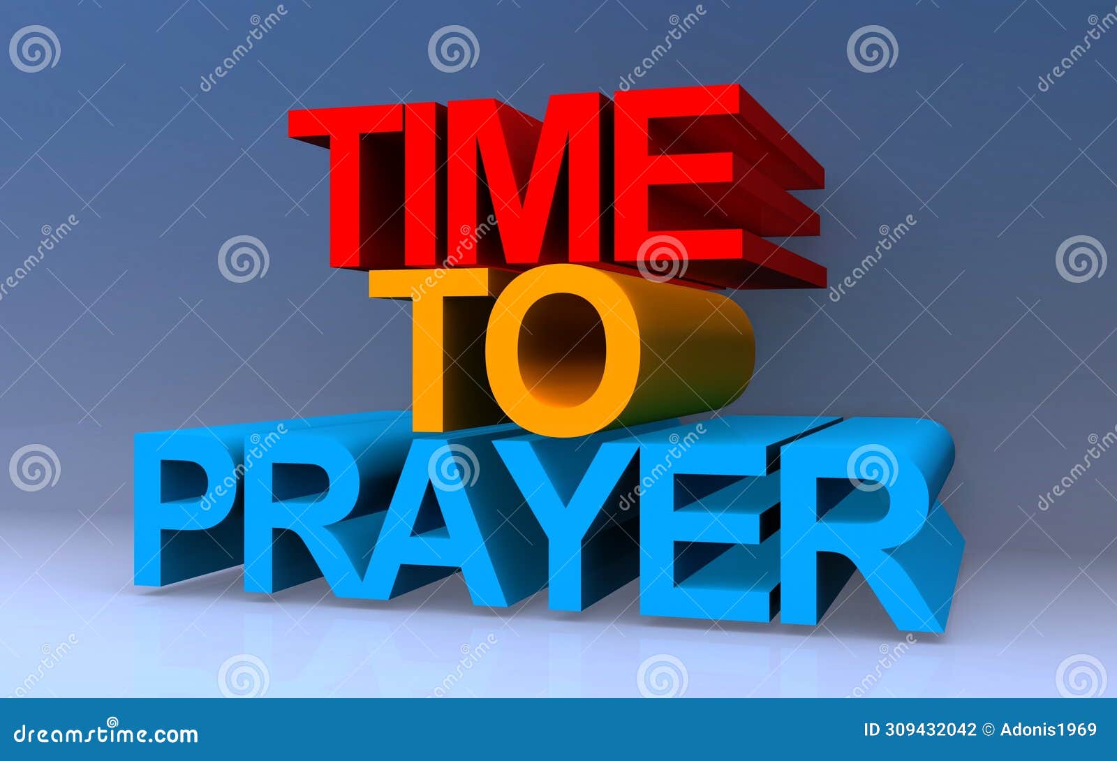 Time to prayer on blue stock illustration. Illustration of spiritual ...