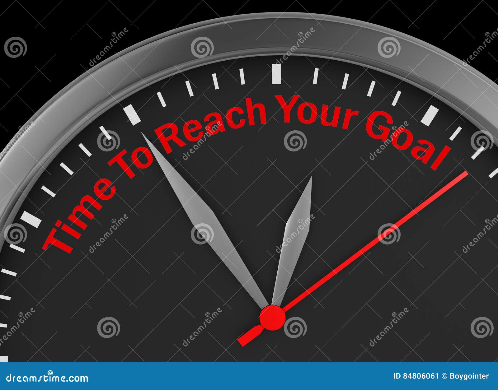 Time to reach your goal stock illustration. Illustration of business ...