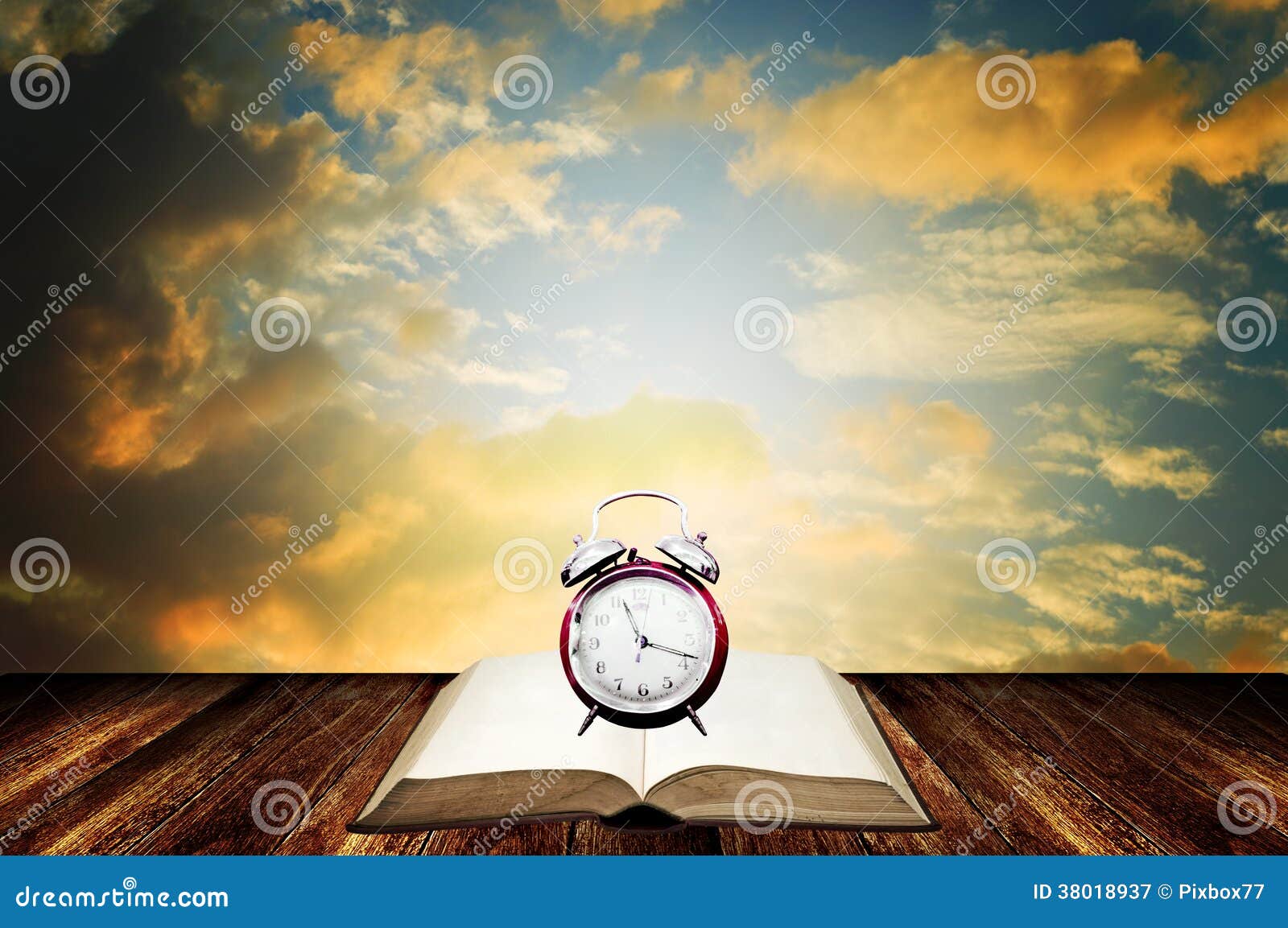 Time To Reading Book Concept with Nice Sky Stock Image - Image of read ...