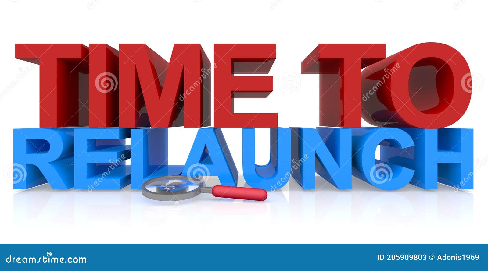 Time to relaunch on white stock illustration. Illustration of minute ...