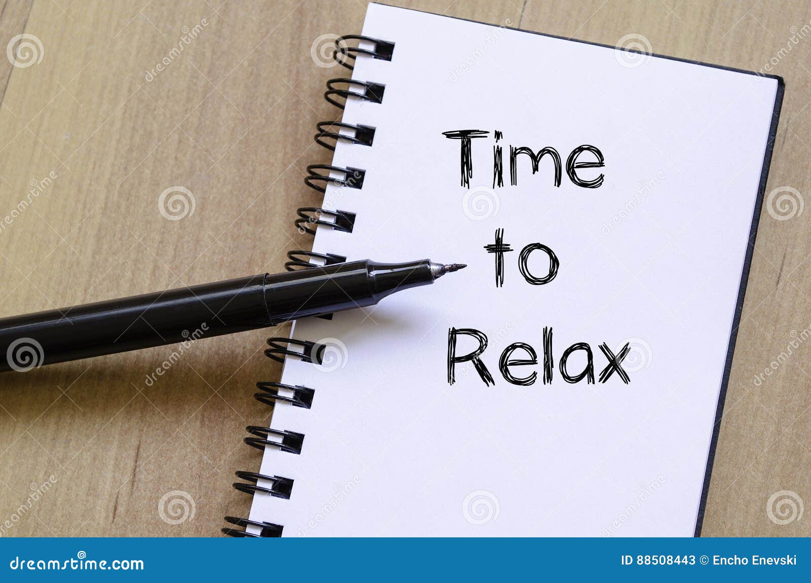 Time To Relax Write on Notebook Stock Image - Image of text, time: 88508443