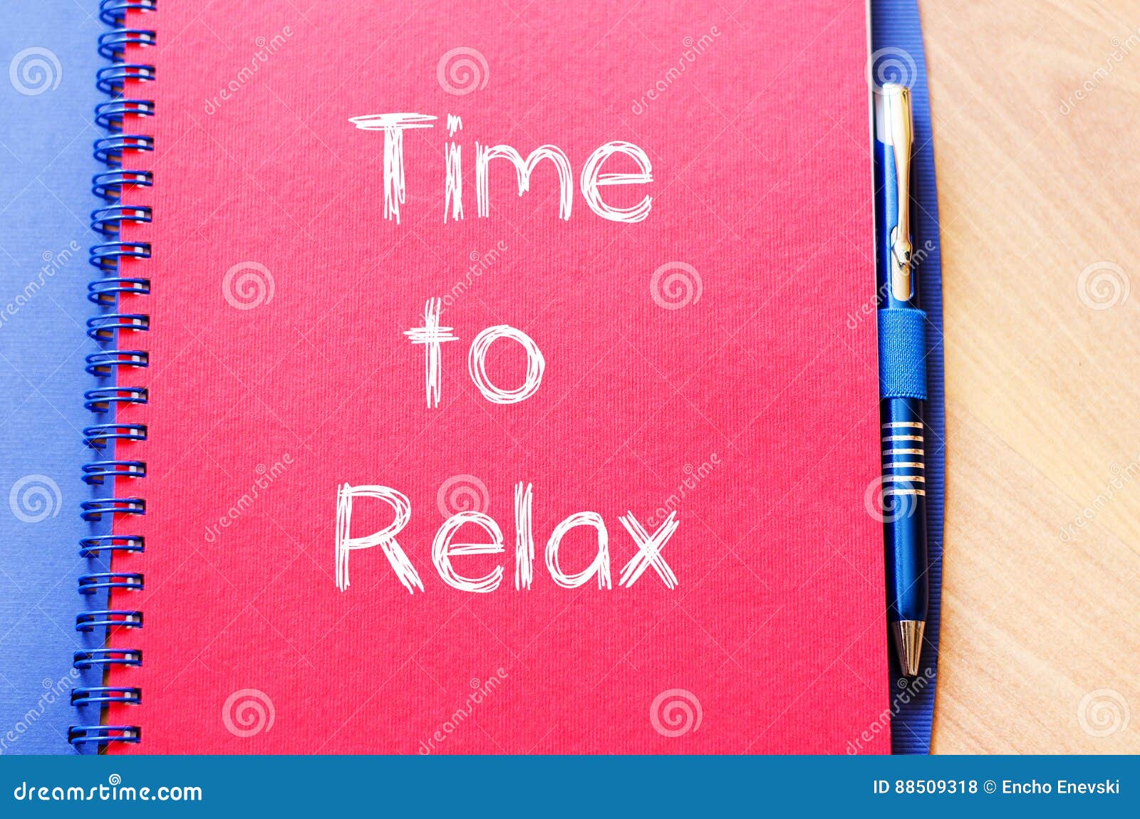 Time To Relax Write on Notebook Stock Photo - Image of peace, mind ...