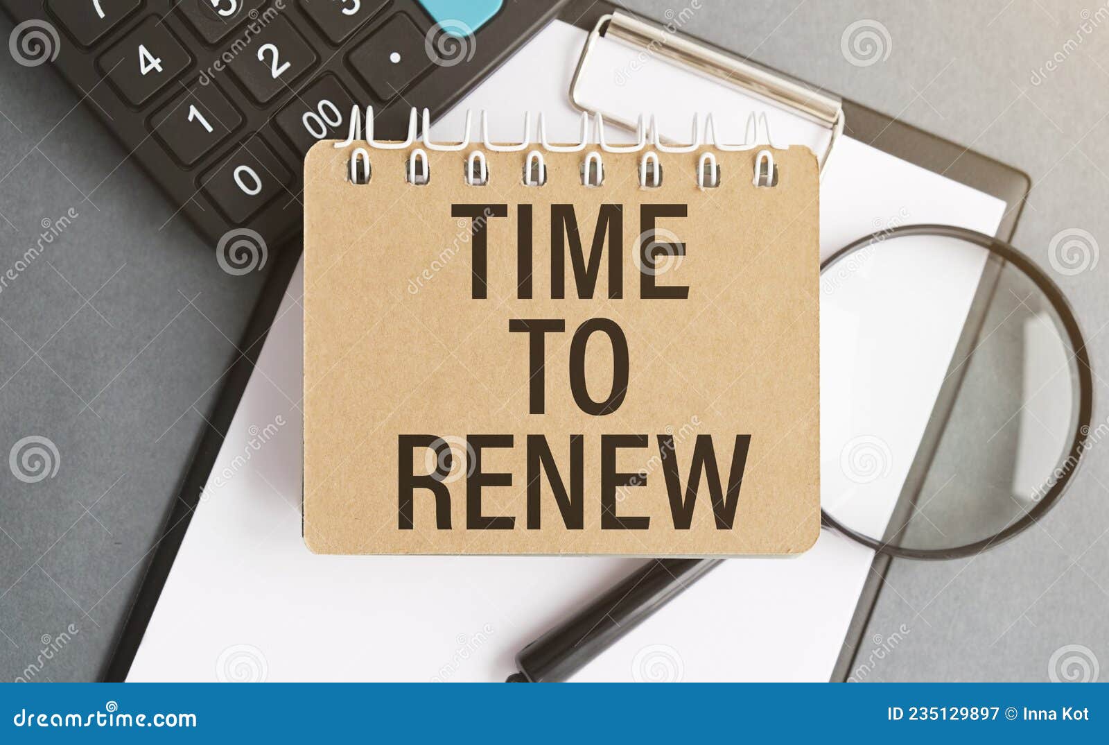 Time To Renew Written on a Sketch Stock Image - Image of climate, time ...