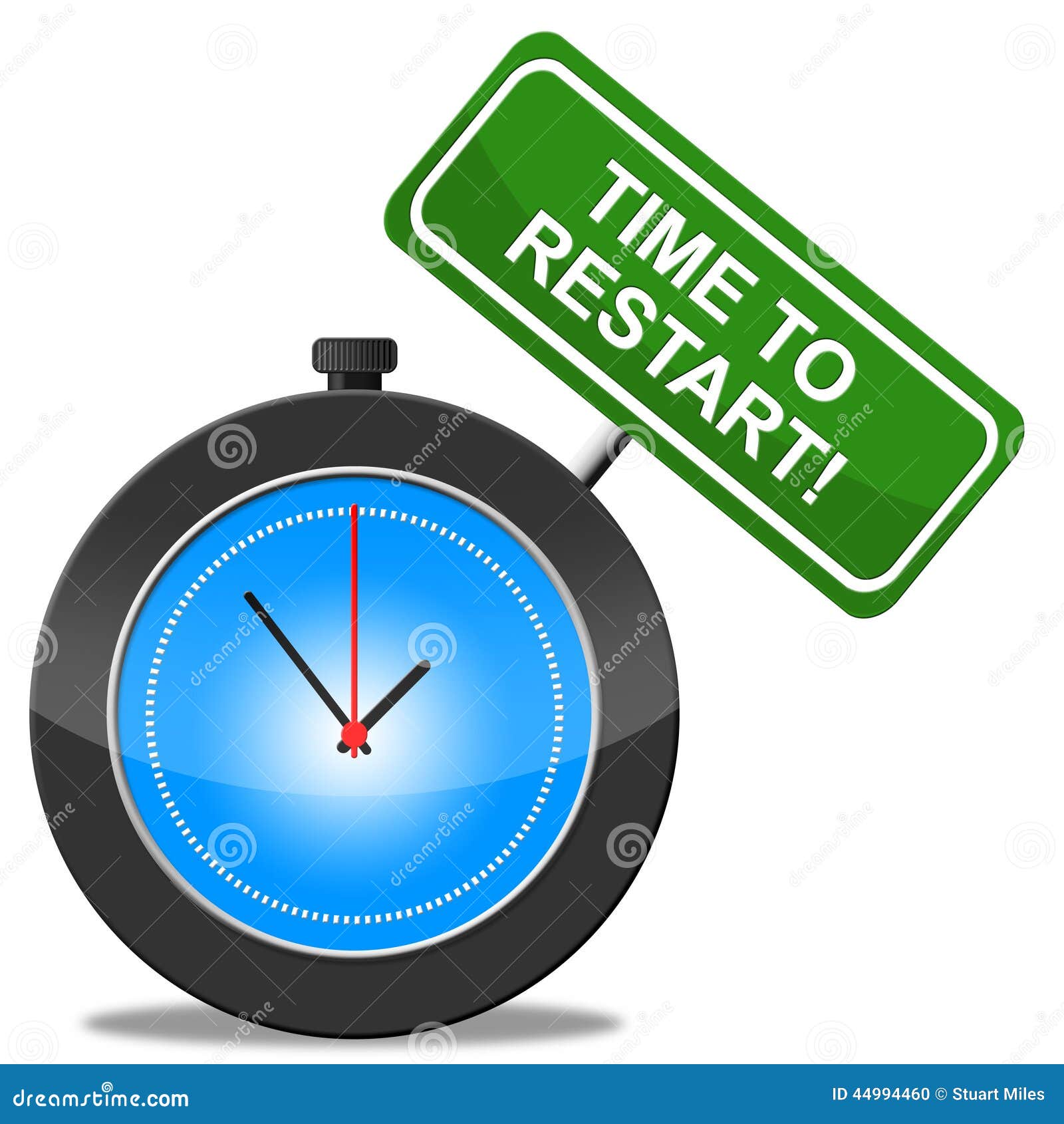 Time To Restart Shows Begin Over and Again Stock Illustration ...