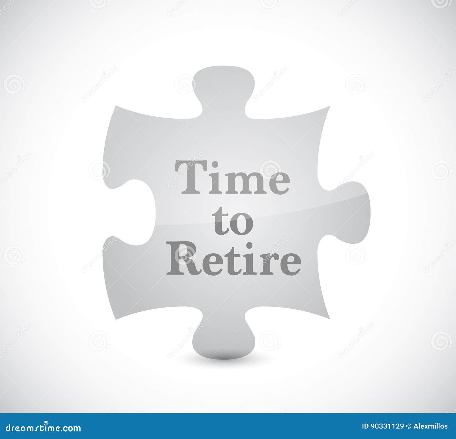 Time To Retire Puzzle Concept Illustration Design Stock Illustration ...