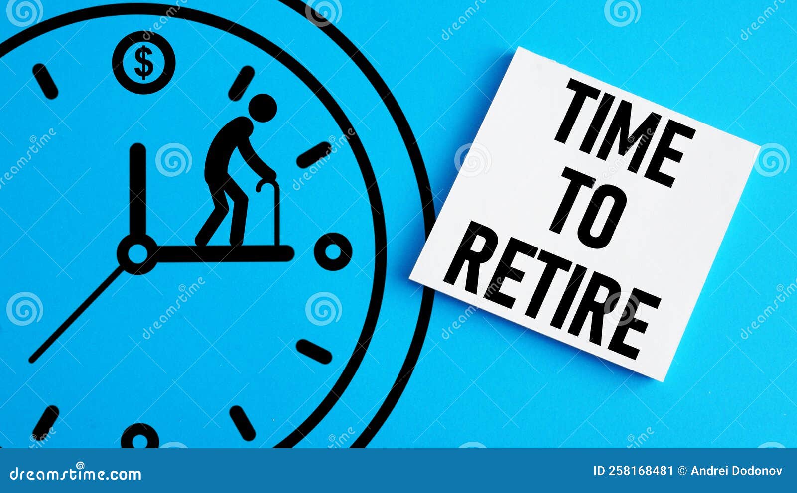 Time To Retire is Shown Using the Text Stock Image - Image of account ...