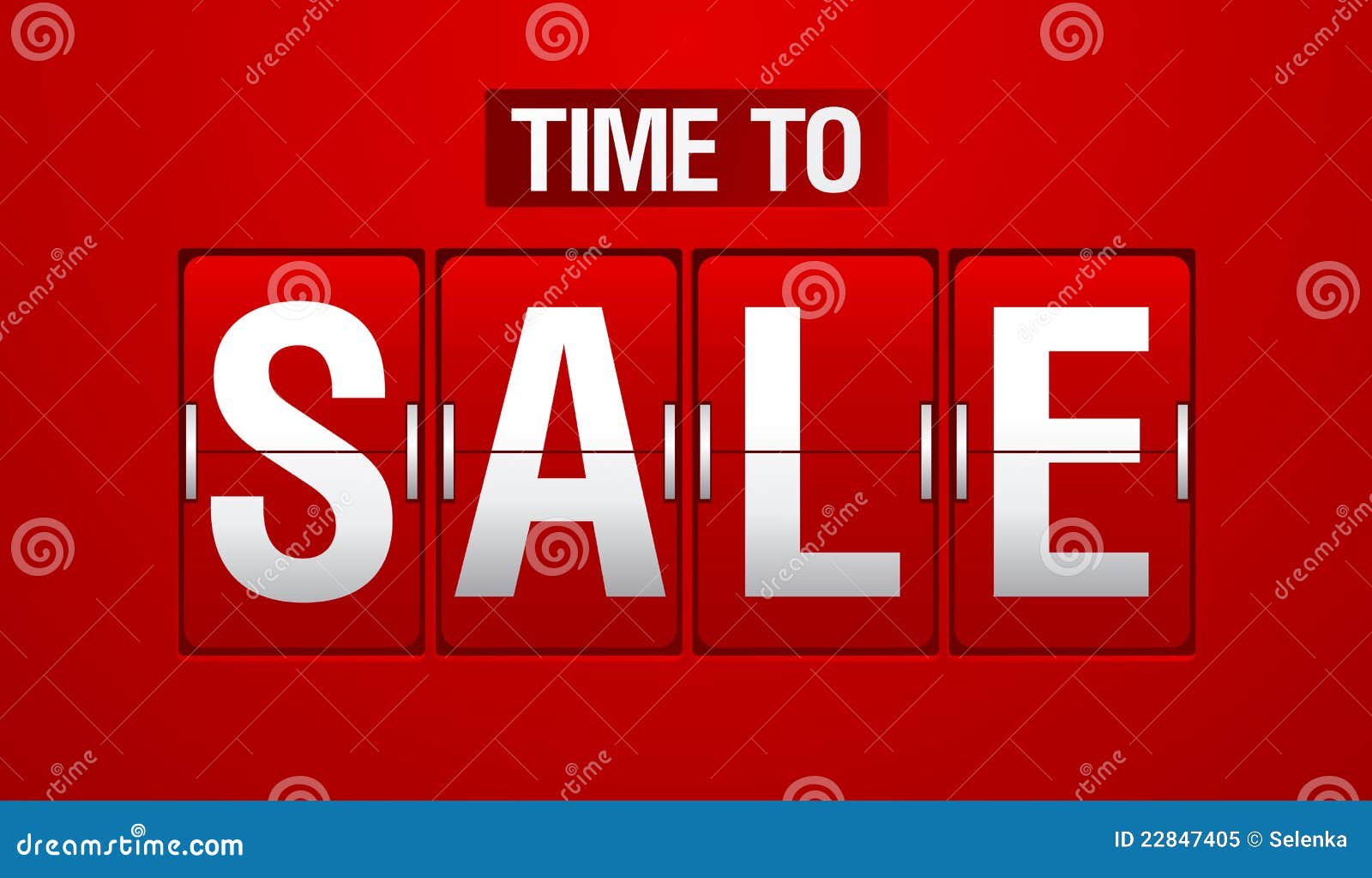 Time To Sale Analog Flip Clock. Stock Vector - Illustration of ...