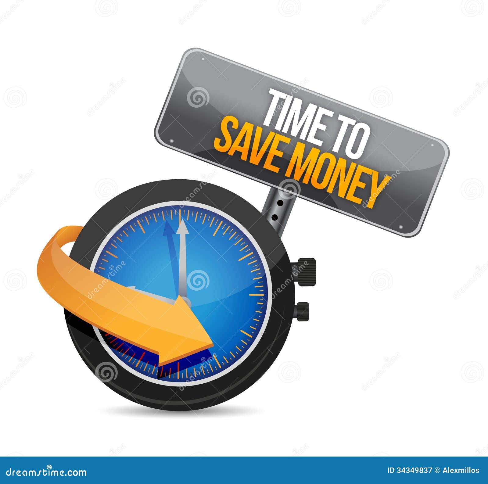 Time To Save Money Illustration Design Stock Illustration ...