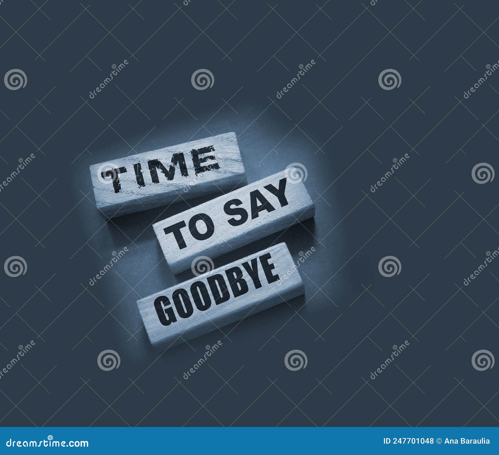 Time To Say Goodbye Message on Wooden Blocks. Concept Image Stock Photo ...
