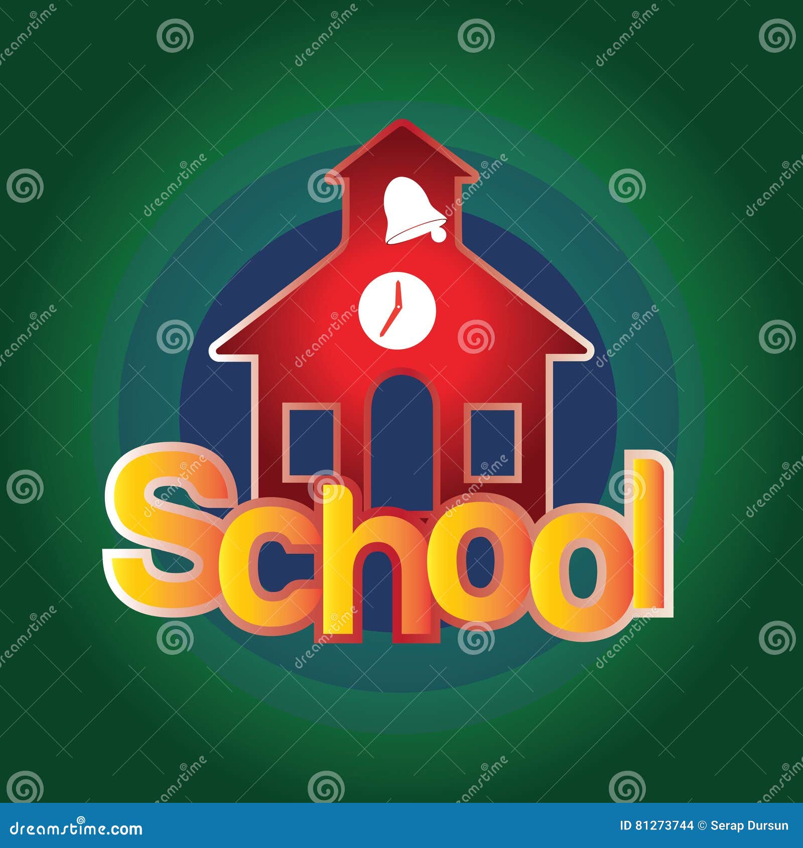 Time to School stock vector. Illustration of graduation - 81273744